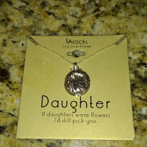 LARocks | Jewelry | Larocks Fine Silver Plated Daughter Necklace | Poshmark